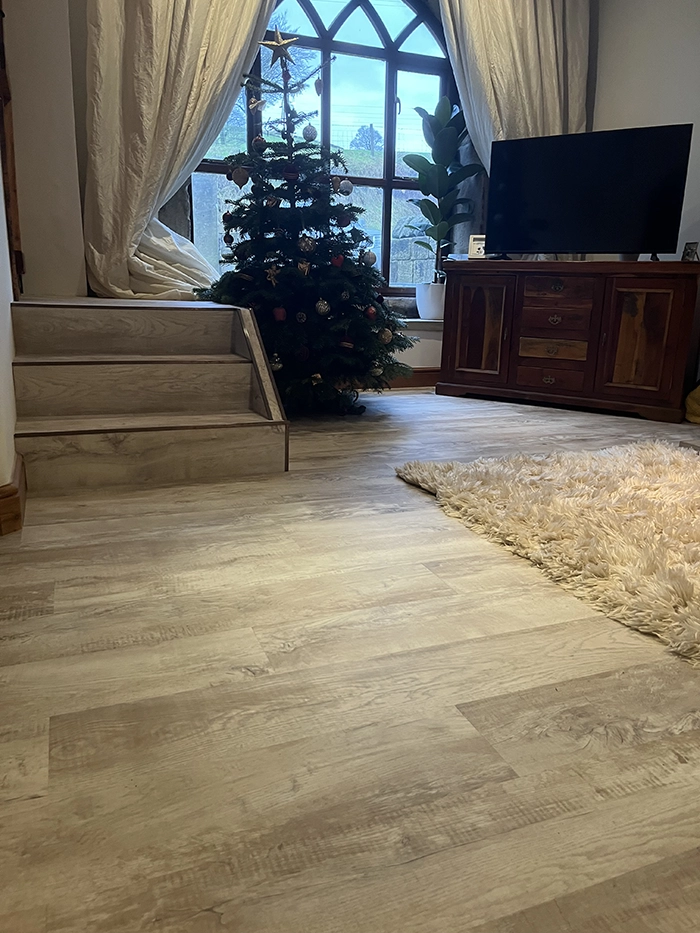 Rustic Light Wood LVT Installation – Hebden Bridge